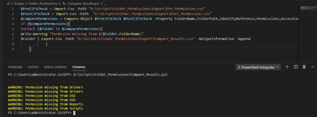 Export folder permission using PowerShell – TheSleepyAdmins