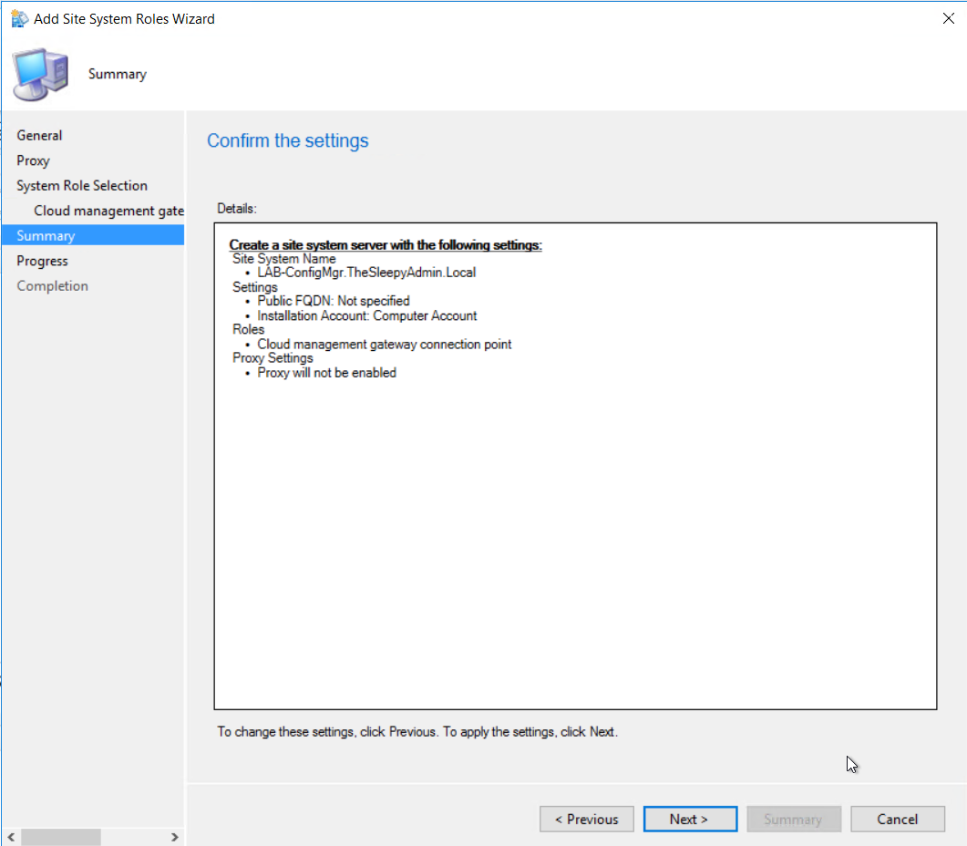 MECM 2002 Cloud Management Gateway Configuration – TheSleepyAdmins