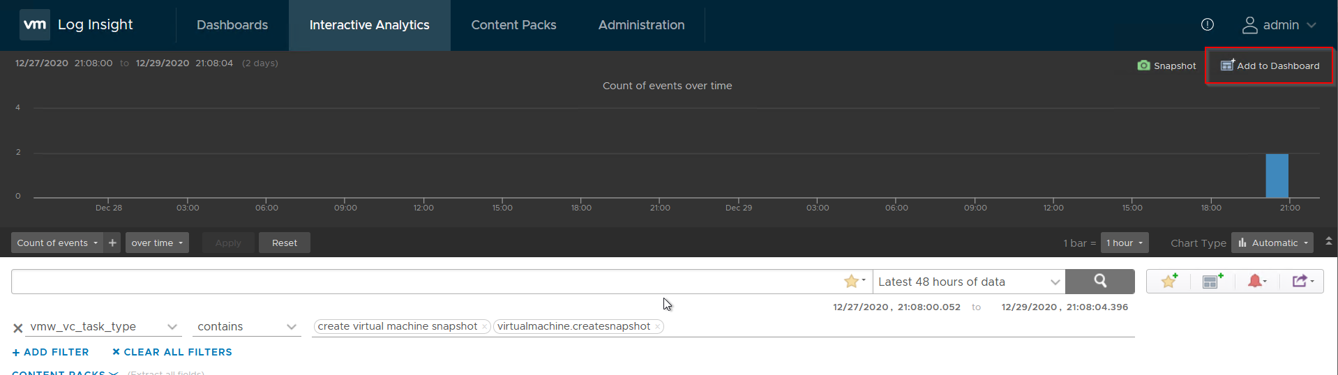 VMware vRealize Log Insight Query Logs and Creating Dashboards ...