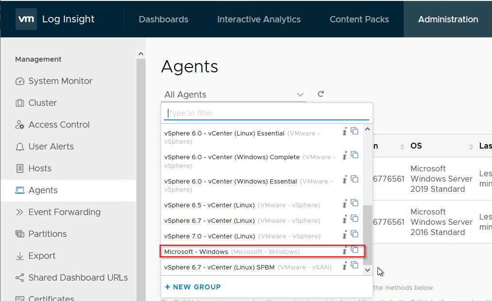 VMware vRealize Log Insight Adding Windows Servers – TheSleepyAdmins