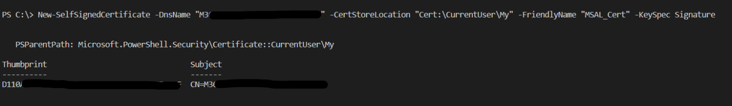 Connect to Microsoft Graph using MSAL and Certificate based ...