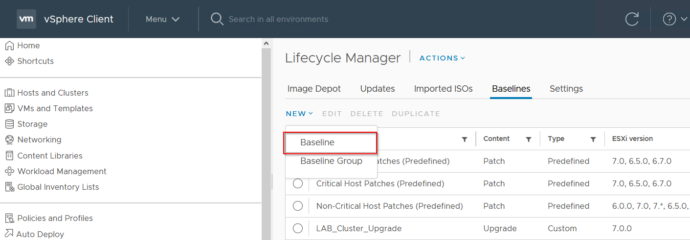 Updating VMware tools on ESXi 7.0 host using VMware Lifecycle Manager ...