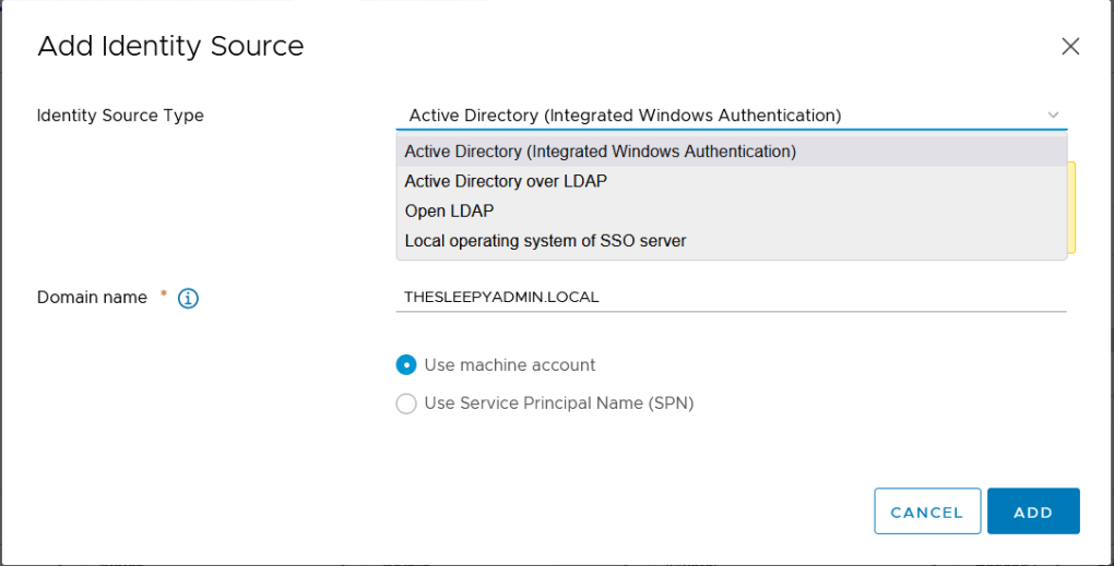 Migrate from Active Directory Integrated Windows Authentication VMware ...