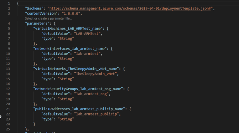 Deploying Infrastructure in Azure Using ARM Templates – TheSleepyAdmins