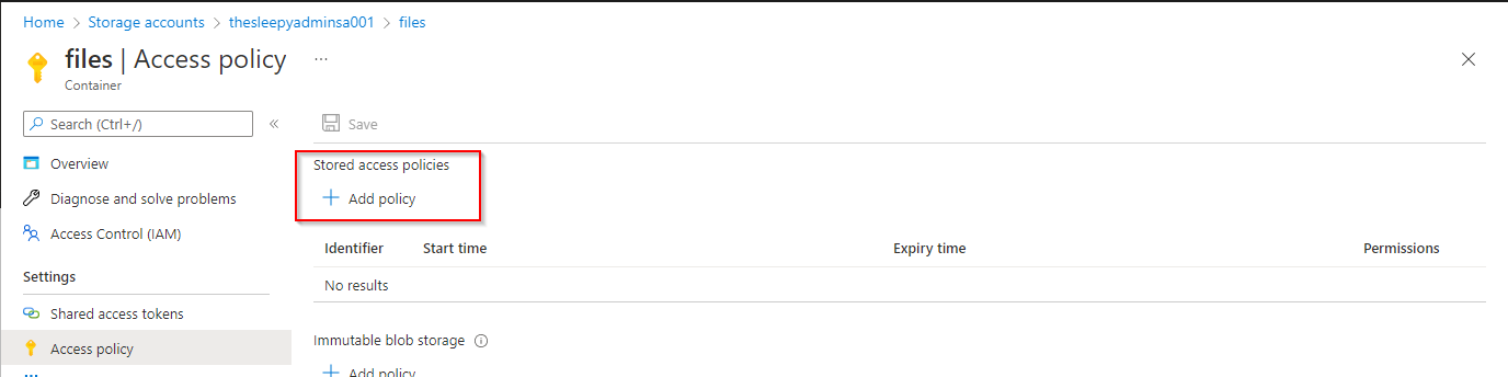 Using Stored Access Policy with Azure Storage – TheSleepyAdmins