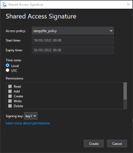 Using Stored Access Policy with Azure Storage – TheSleepyAdmins