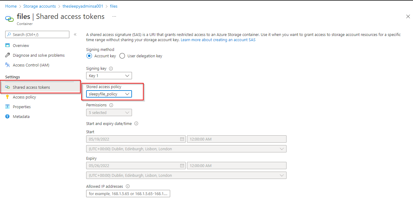 Using Stored Access Policy with Azure Storage – TheSleepyAdmins