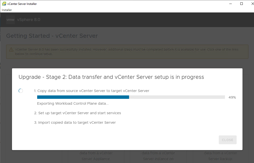 Upgrading VMware vCenter Server Appliance from 7.0 to 8.0 – TheSleepyAdmins