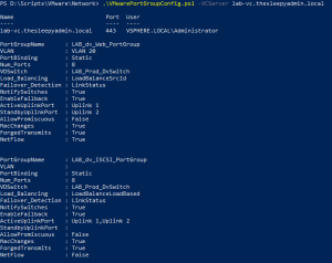 VMware Distributed Port Group Configuration Report Using PowerCLI ...