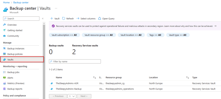 Configure Azure Backup Email Reporting – TheSleepyAdmins