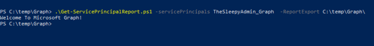 Azure Service Principals Report Using Microsoft Graph SDK – TheSleepyAdmins