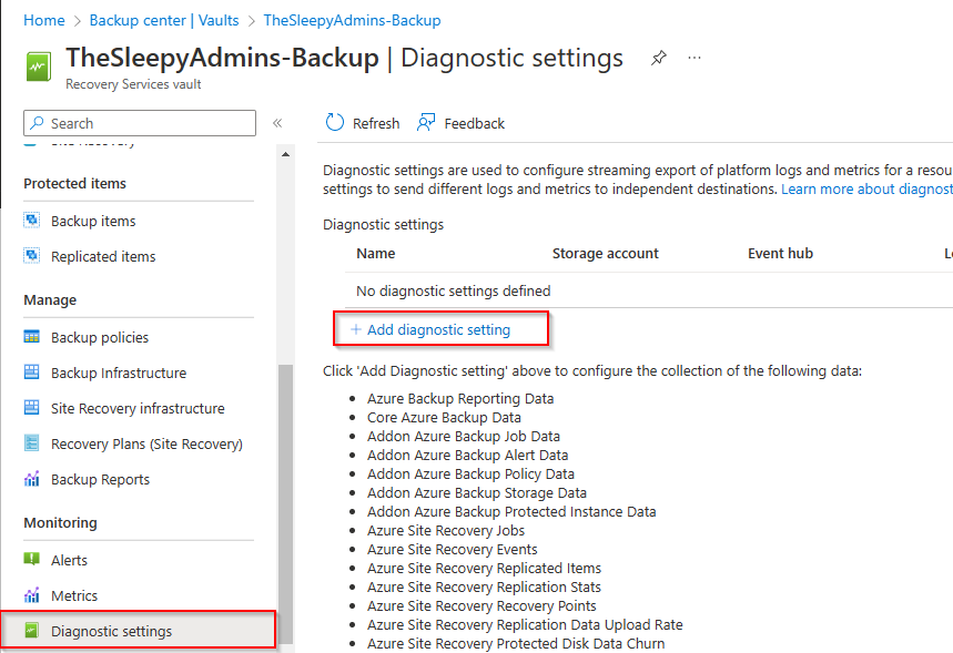 Configure Azure Backup Email Reporting – TheSleepyAdmins