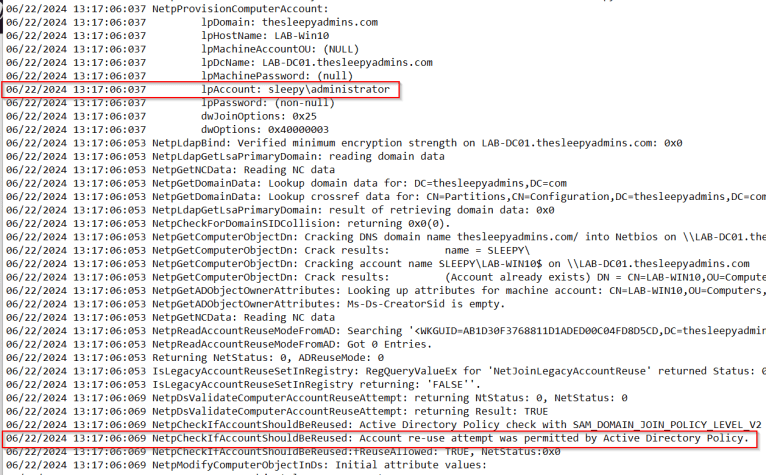 Active Directory: Computer Account Re-Use Domain Join Policy ...
