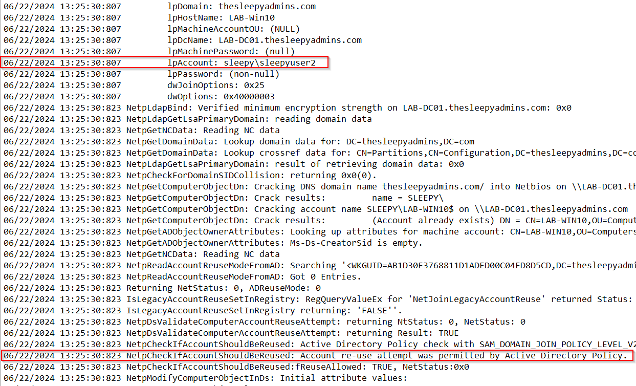 Active Directory: Computer Account Re-Use Domain Join Policy ...