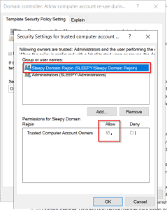Active Directory: Computer Account Re-Use Domain Join Policy ...