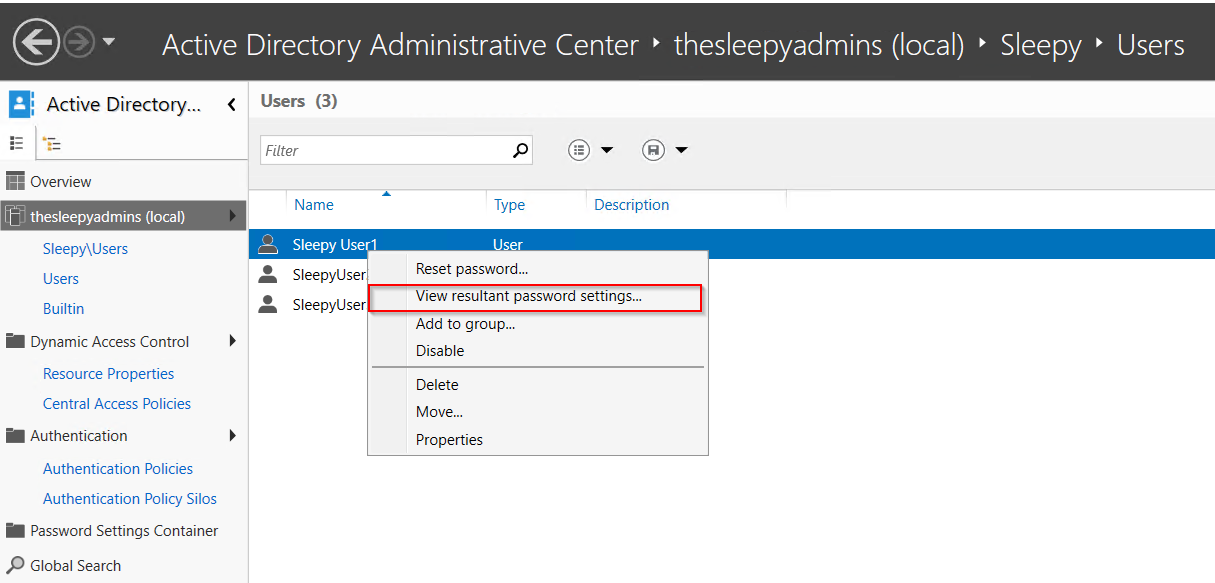 Active Directory: Fine-Grained Password Policy – TheSleepyAdmins