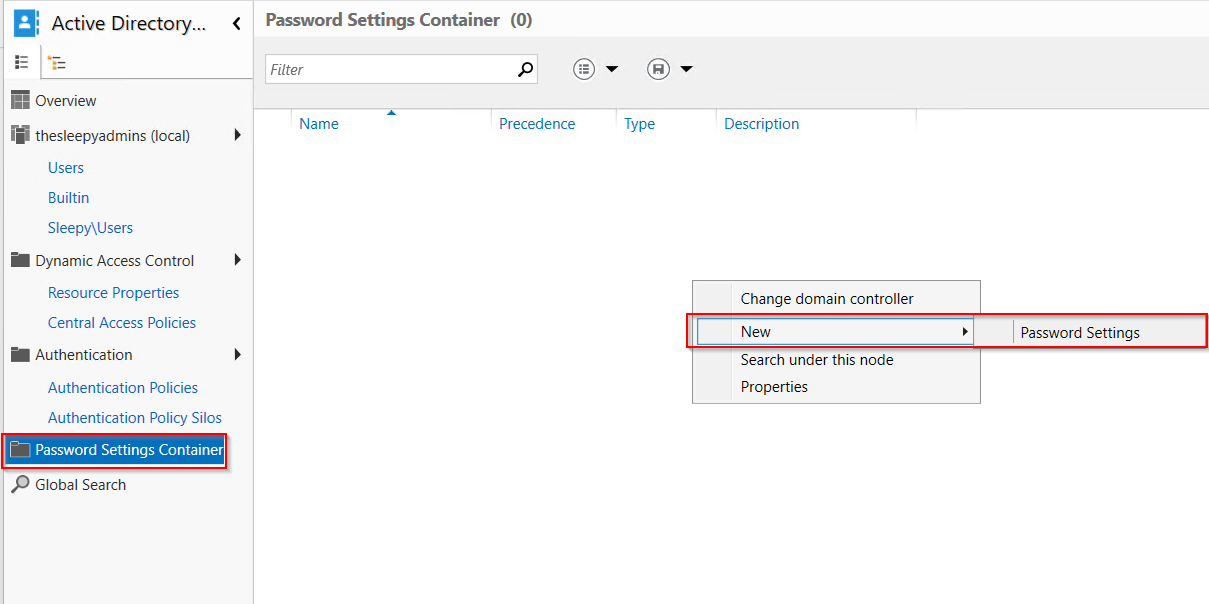 Active Directory: Fine-Grained Password Policy – TheSleepyAdmins